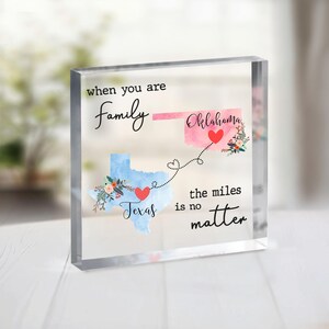 Custom Family Map State, Long Distance Gift, Home State Gifts ...
