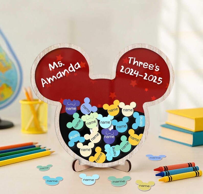 Mickey Classroom Reward Jar, Personalized Teacher Gift, Custom Student ...