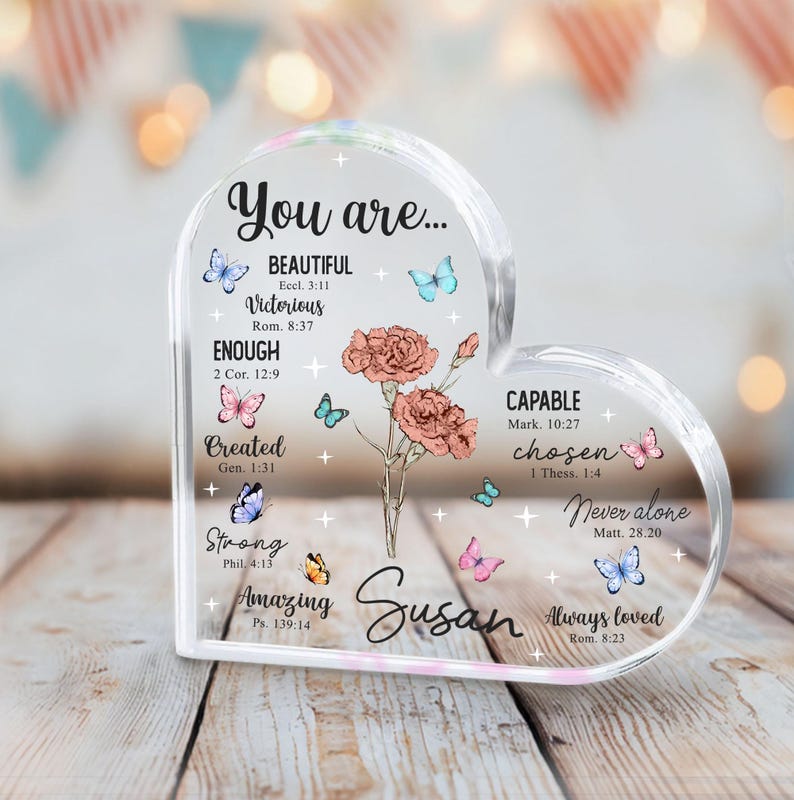 Customizable Bible Verse Sign, Christian Acrylic Plaque, Custom Bible ...