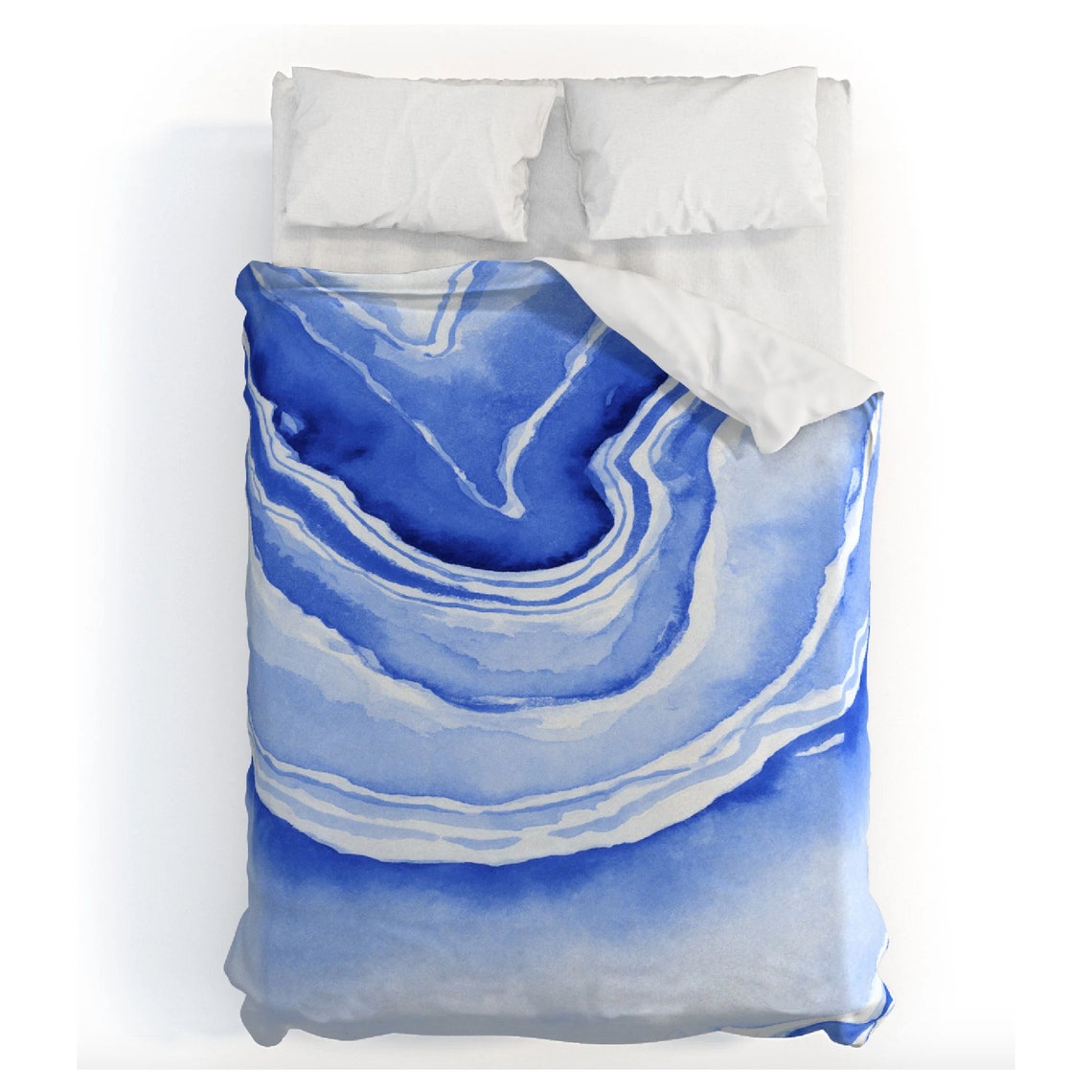 Duvet Cover Shams Modern Blue Bedding - Etsy