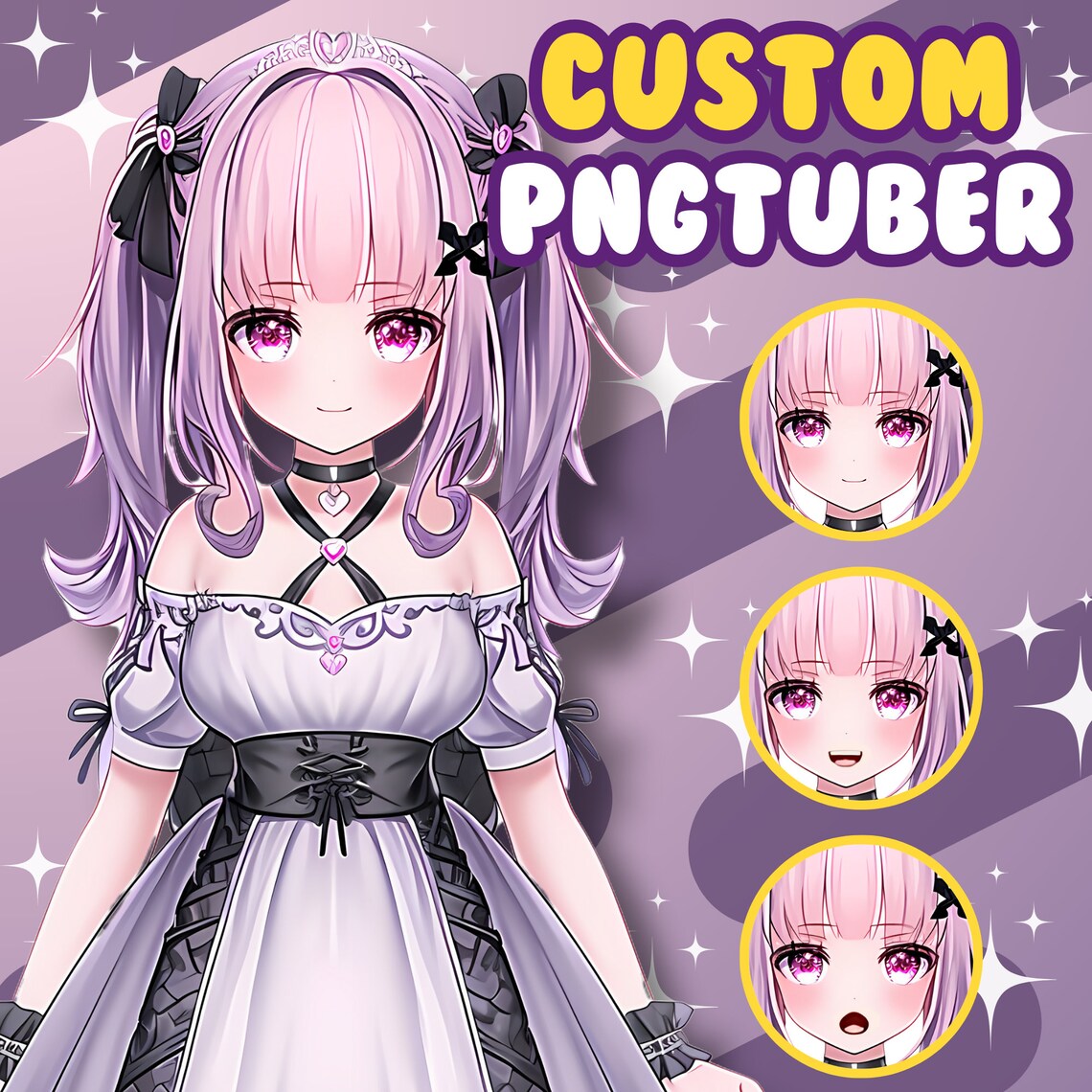 CUSTOM PNGTUBER Pngtuber Model, Live2d Model, Pngtuber Character ...
