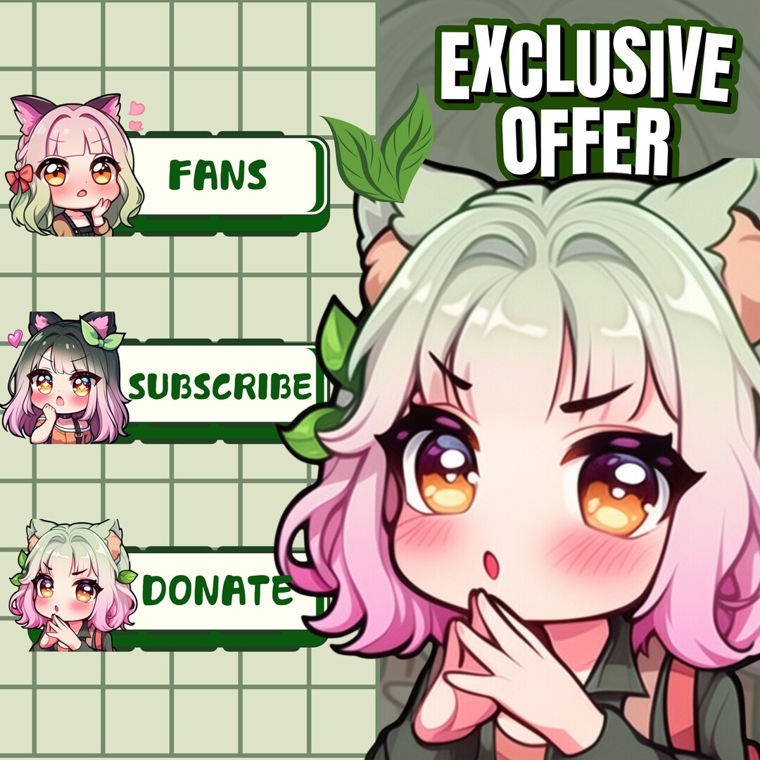 Custom Panel Twitch or Twitch Panels. Chibi Panel , Pet Panel, Anime ...