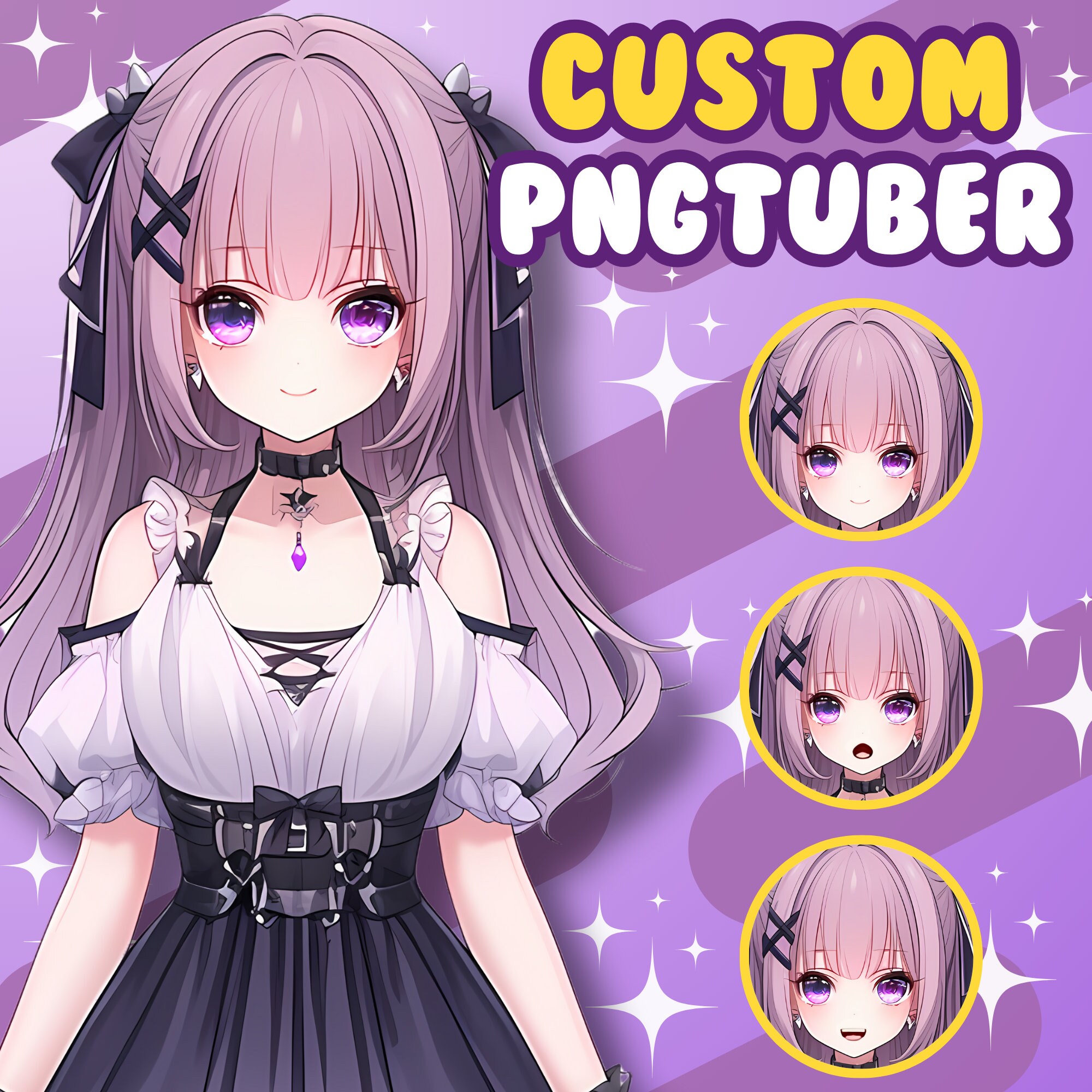 CUSTOM PNGTUBER Pngtuber Model, Live2d Model, Pngtuber Character ...