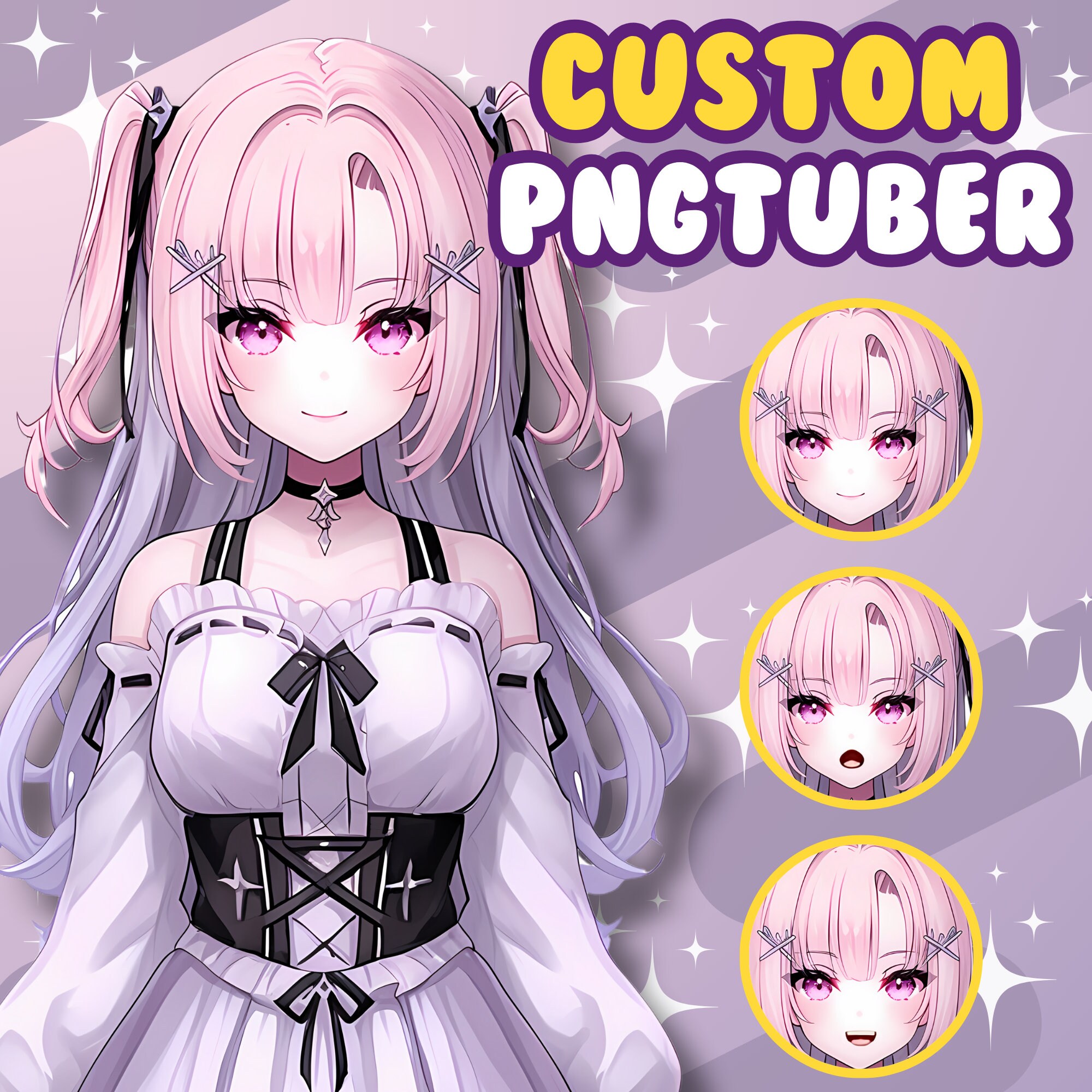 CUSTOM PNGTUBER Pngtuber Model, Live2d Model, Pngtuber Character ...