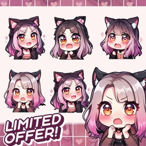 Custom Chibi Twitch Emotes: Animated Vtuber Sub Emotes - Etsy