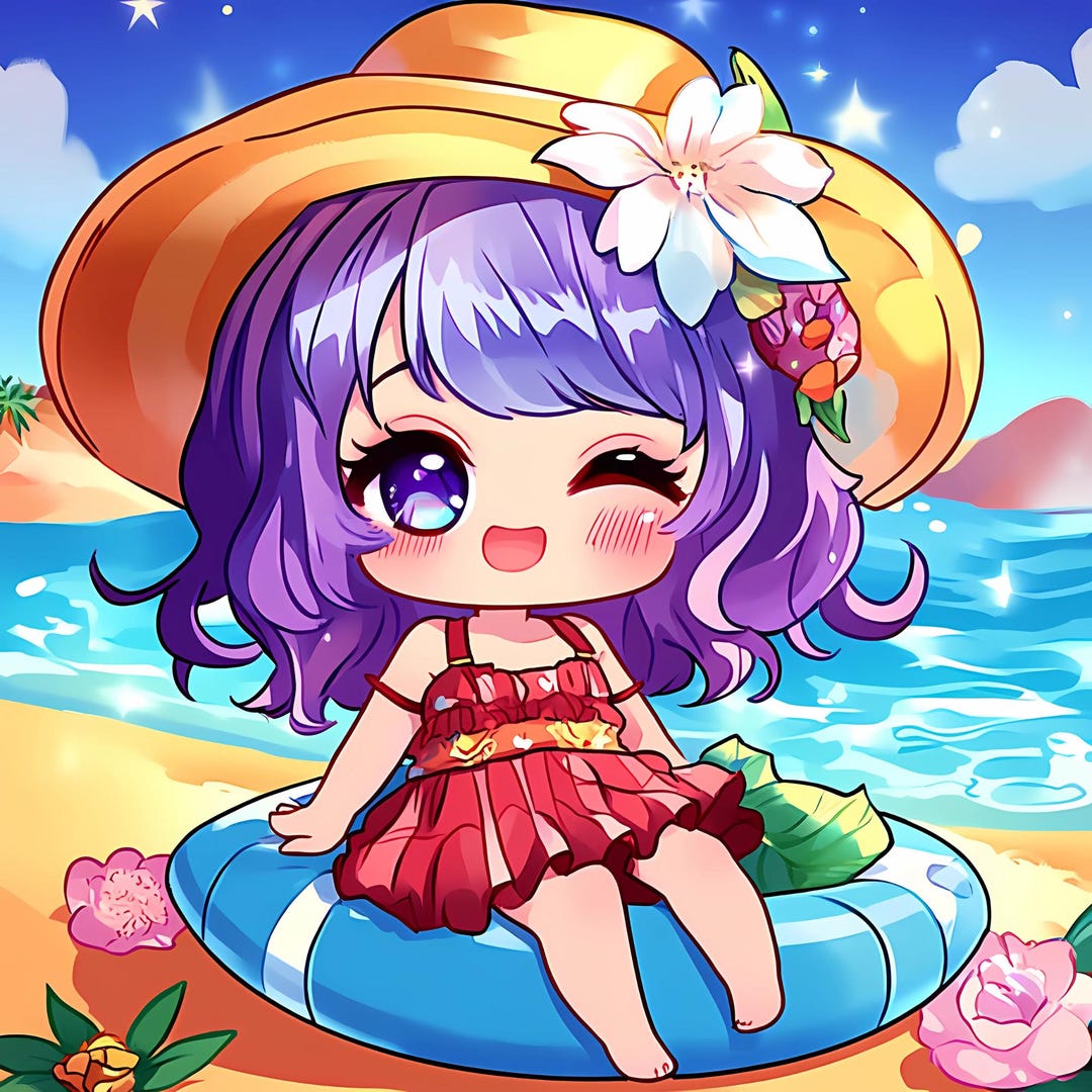 CHIBI SUMMER, Chibi Character, Custom Chibi Summer, Chibi, Fanart, High ...