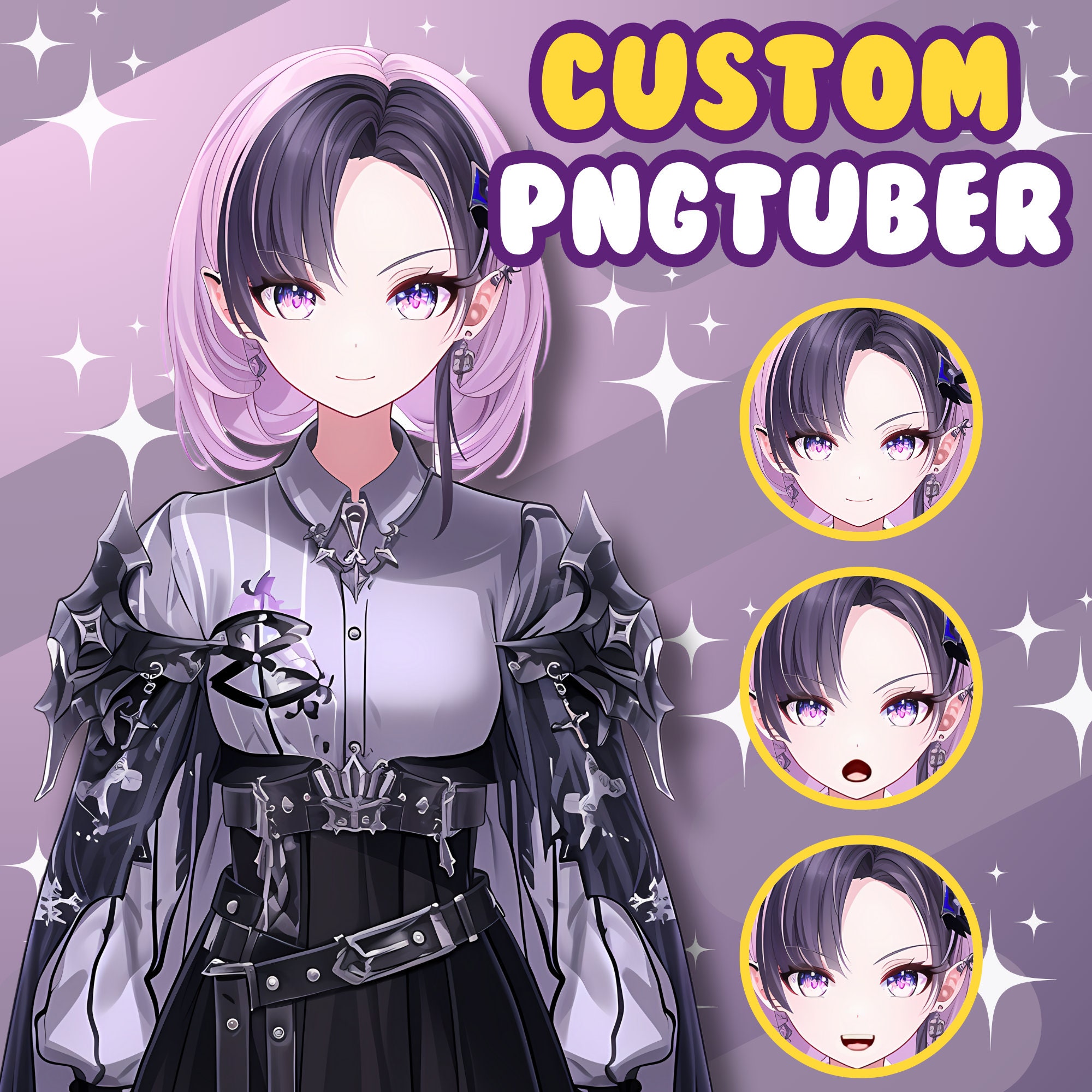 CUSTOM PNGTUBER Pngtuber Model, Live2d Model, Pngtuber Character ...