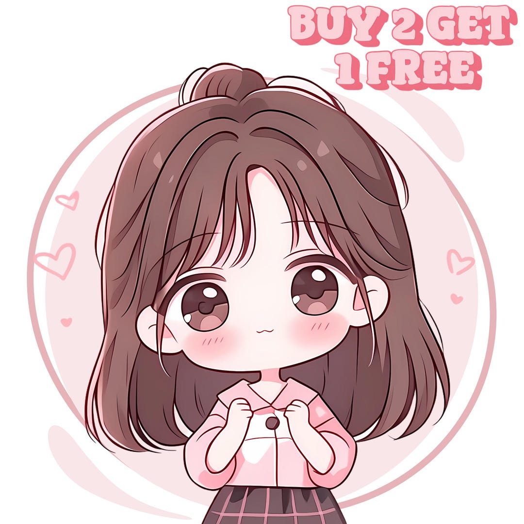 Custom Anime Chibi Portrait | Couple Portrait | Custom Kawaii Portrait ...