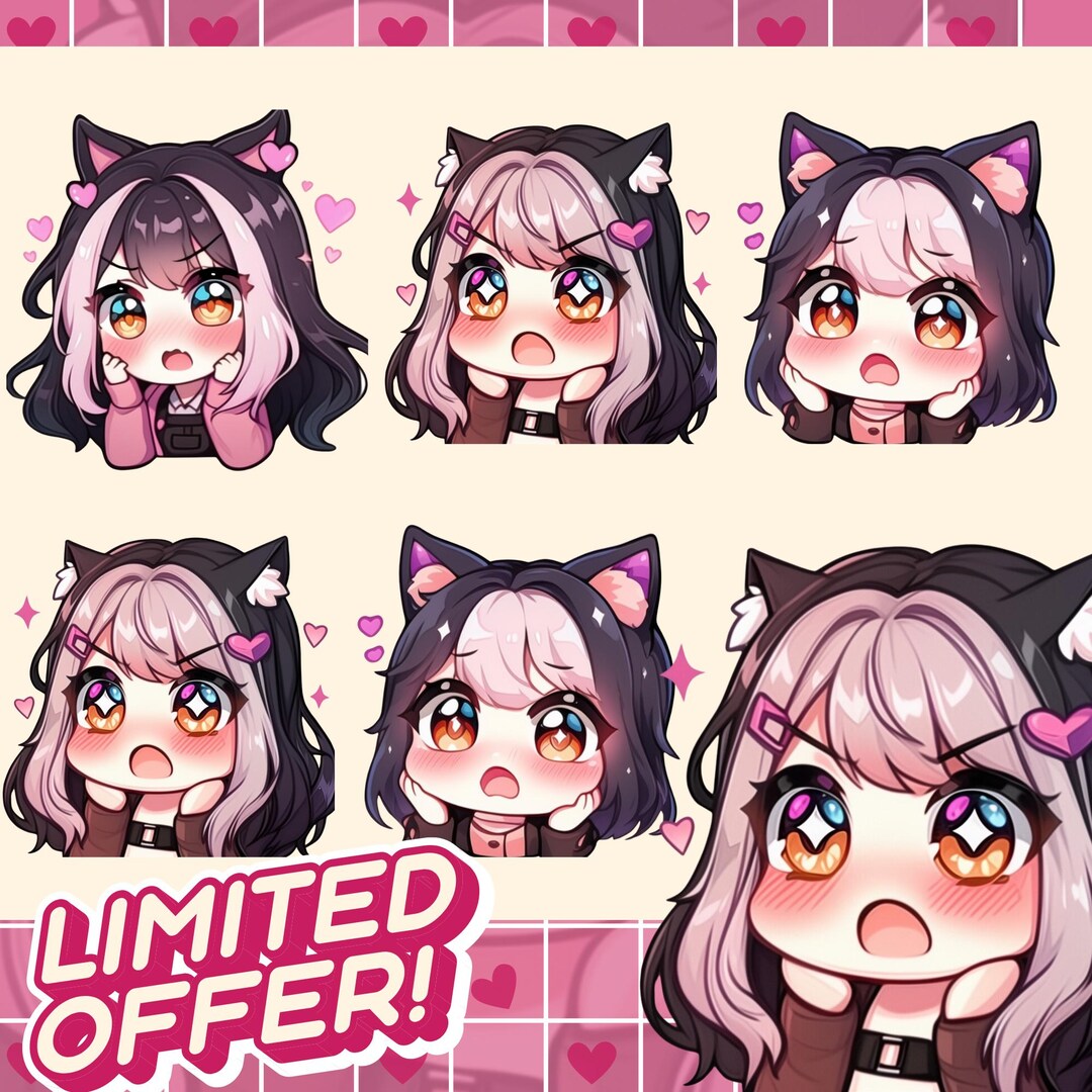Custom Chibi Twitch Emotes: Animated Vtuber Sub Emotes - Etsy
