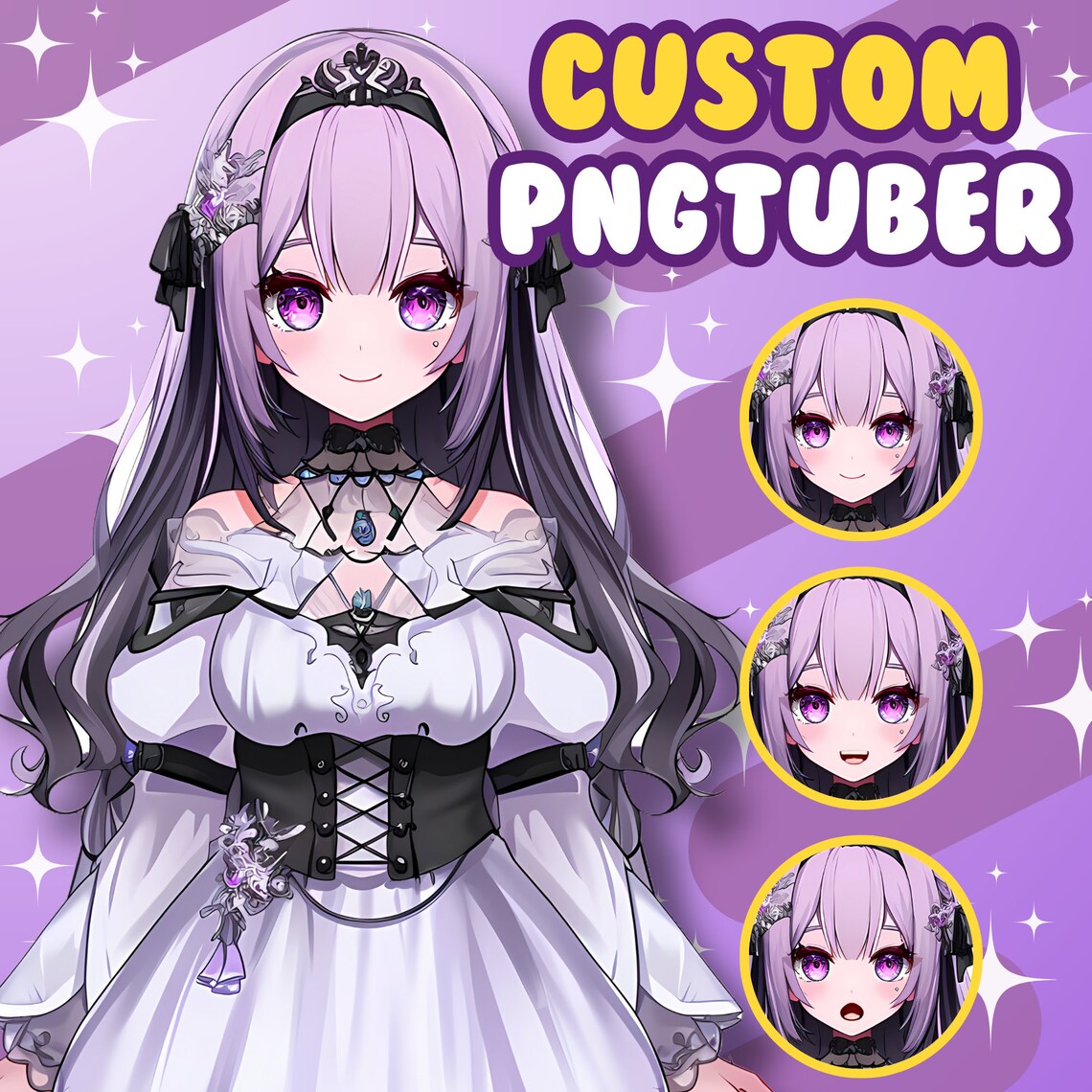 CUSTOM PNGTUBER Pngtuber Model, Live2d Model, Pngtuber Character ...