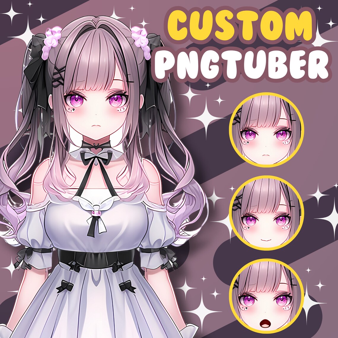 CUSTOM PNGTUBER Pngtuber Model, Live2d Model, Pngtuber Character ...