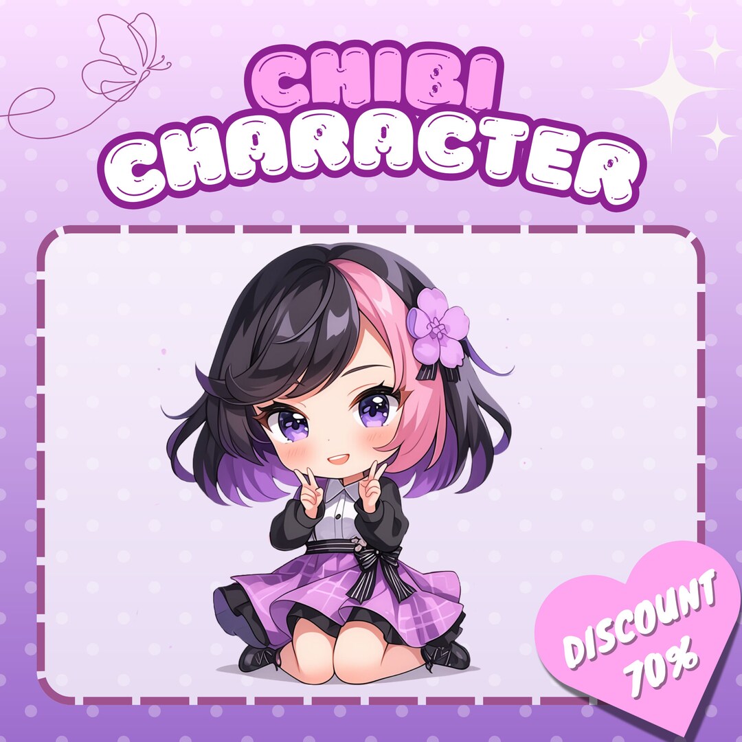 CUSTOM CHIBI ANIME Custom Chibi Commission, Chibi Character, Chibi ...