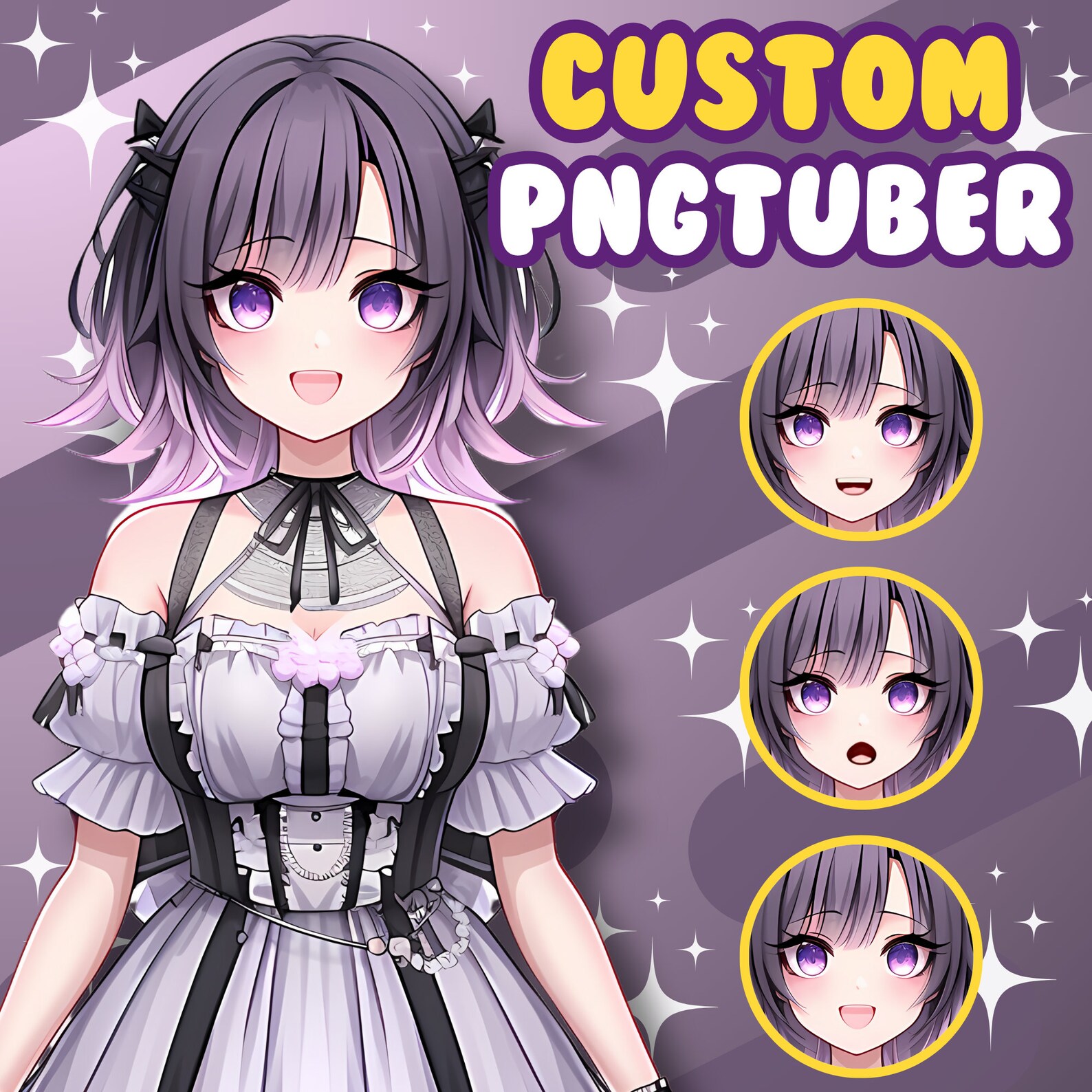 CUSTOM PNGTUBER Pngtuber Model, Live2d Model, Pngtuber Character ...