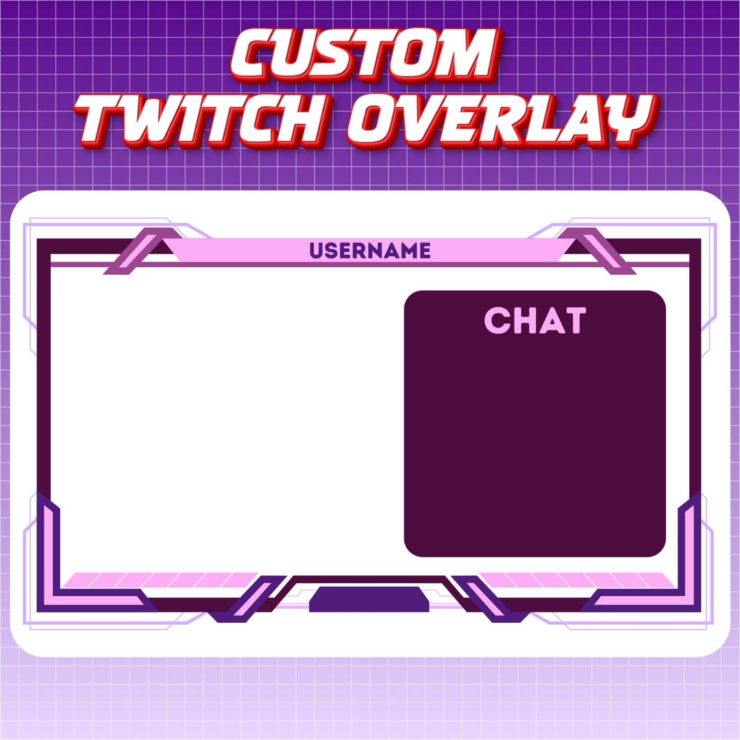 Custom Twitch Overlay, Twitch Screen | Animated Overlay Stream Package ...