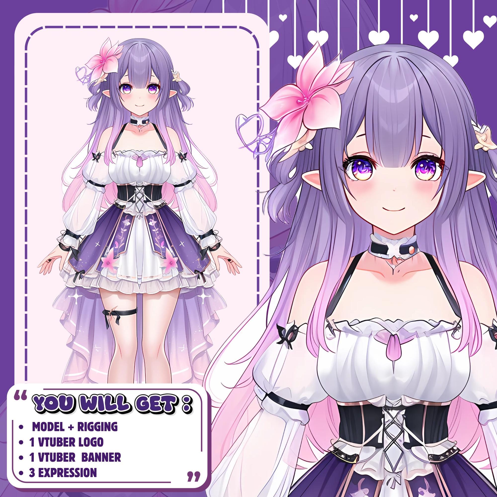 Modelo Vtuber personalizado, para Live2D, uso comercial, diseño de ...