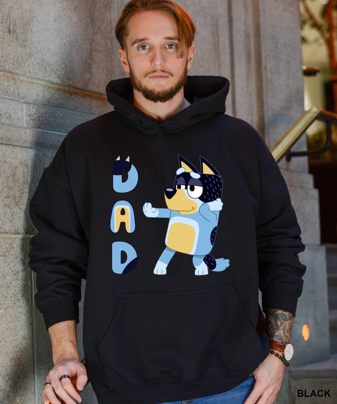 Bluey Cool Dads Hoodie, Bluey Bandit Dad Hoodie, Bluey and Bingo Family ...
