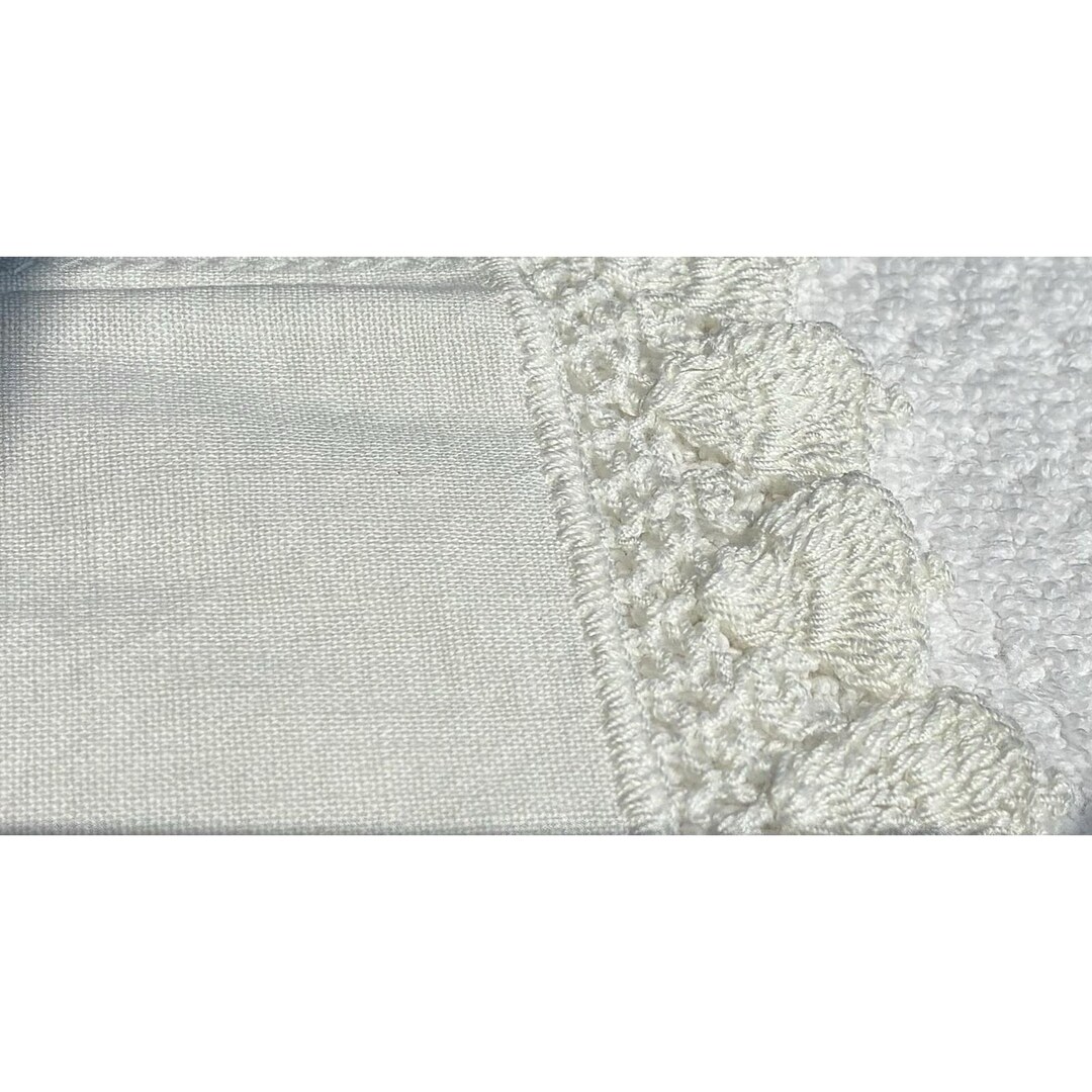 Vintage Linen Crocheted Border Tabletop Cover 17x15.5 - Etsy