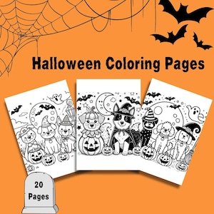 20 Cute Halloween Coloring Pages for Kids Printable Halloween Dog ...