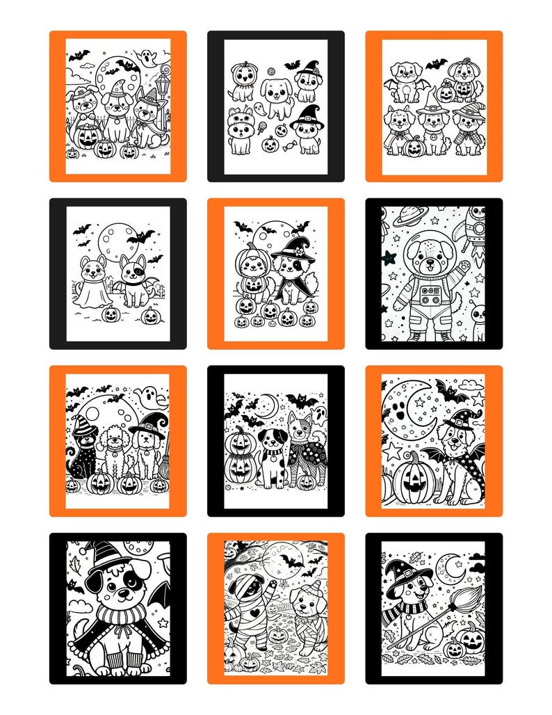 20 Cute Halloween Coloring Pages for Kids Printable Halloween Dog ...