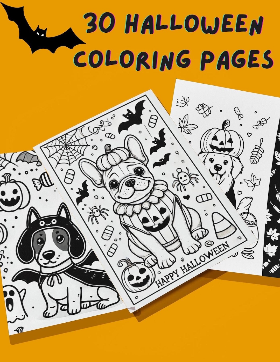 30 Cute Halloween Coloring Pages for Kids - Printable Halloween Dog ...