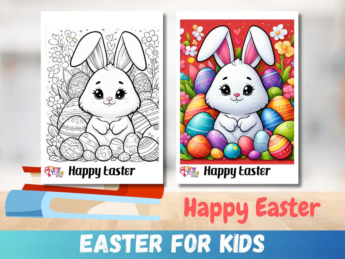 Easter Coloring Pages Bundle for Kids & Adults Instant Download PDF ...