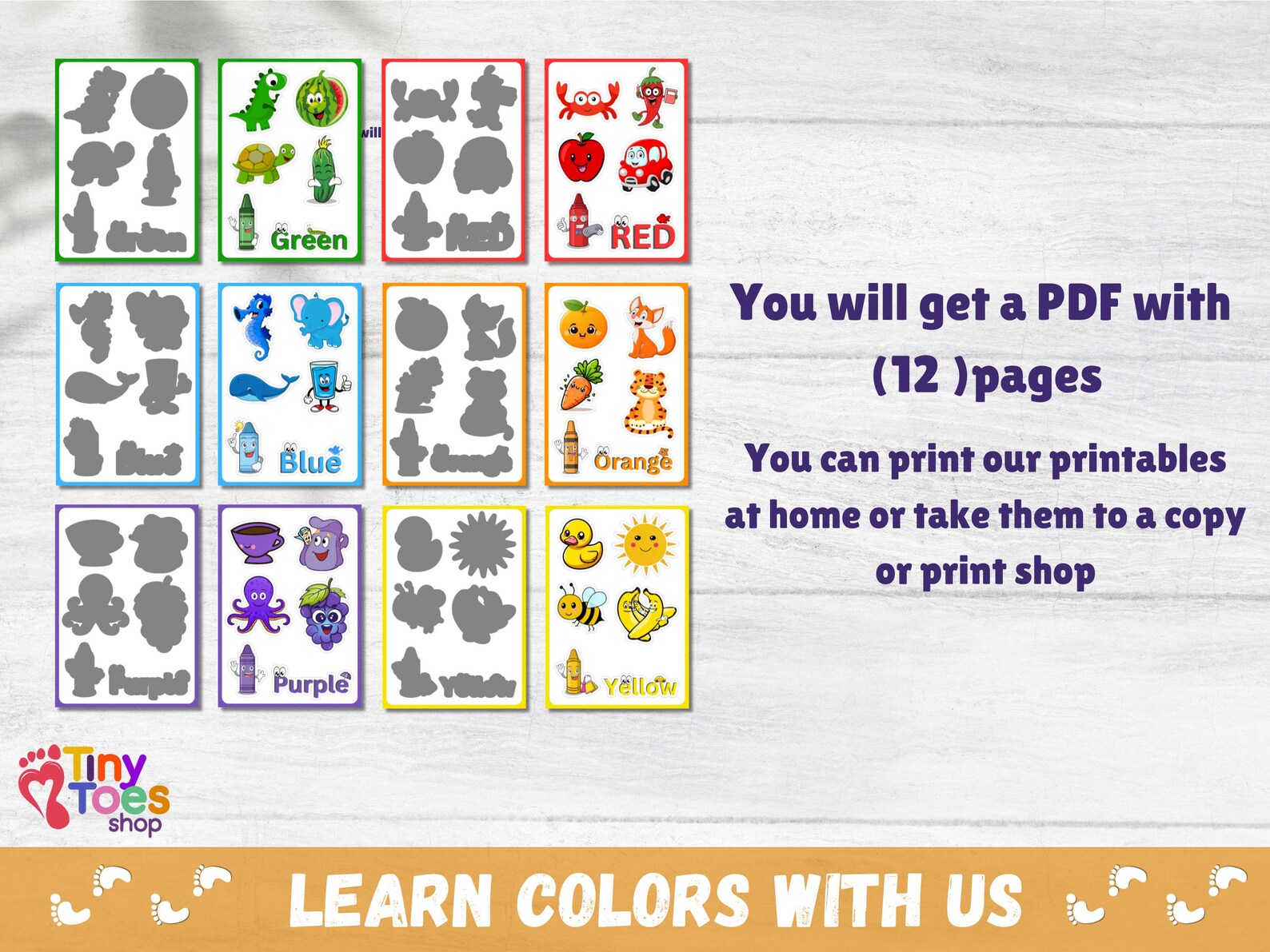 Color Learning Worksheets Bundle | Printable Educational Activities for ...