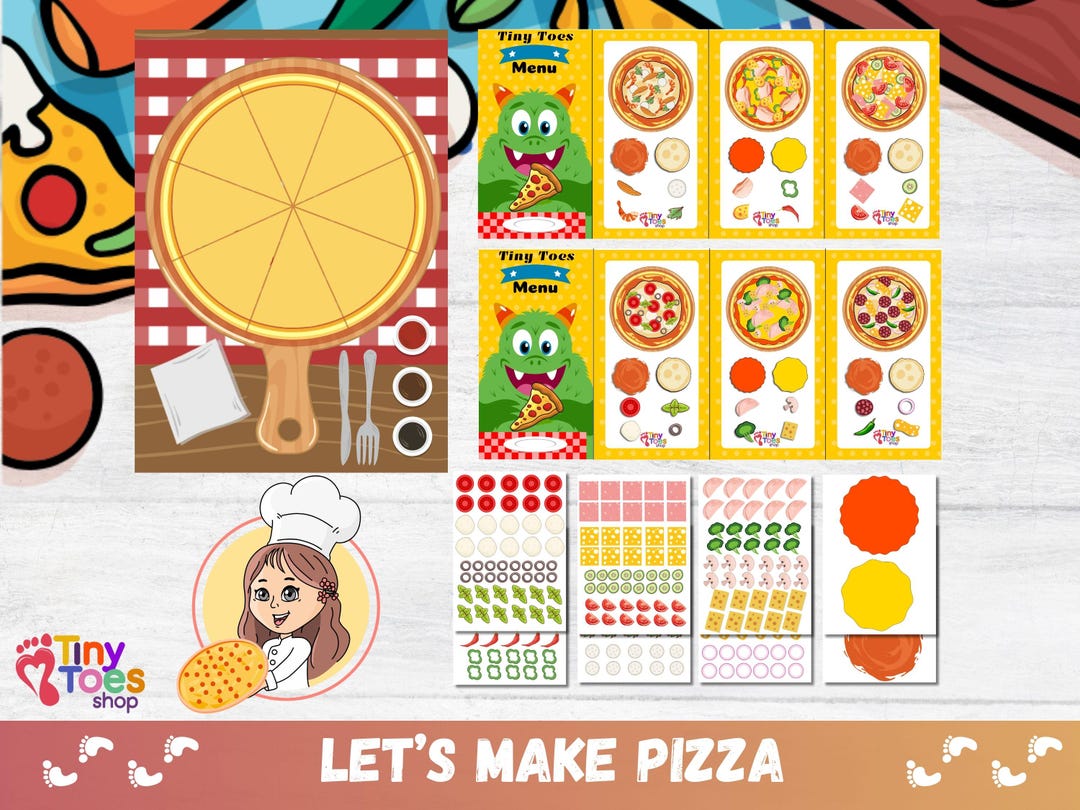 Kids Pizza Making Kit: Printable Food Craft (PDF Pattern) - Etsy Australia