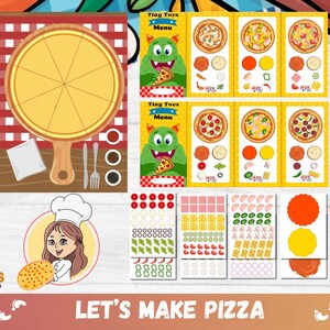 Kids Pizza Making Kit: Printable Food Craft (PDF Pattern) - Etsy