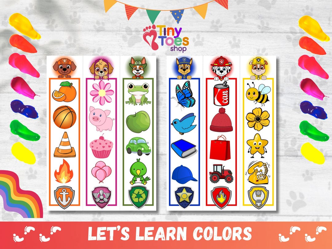 Educational Kids Color Matching Clipart Bundle | Printable Color ...