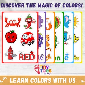 Color Learning Worksheets Bundle | Printable Educational Activities for ...