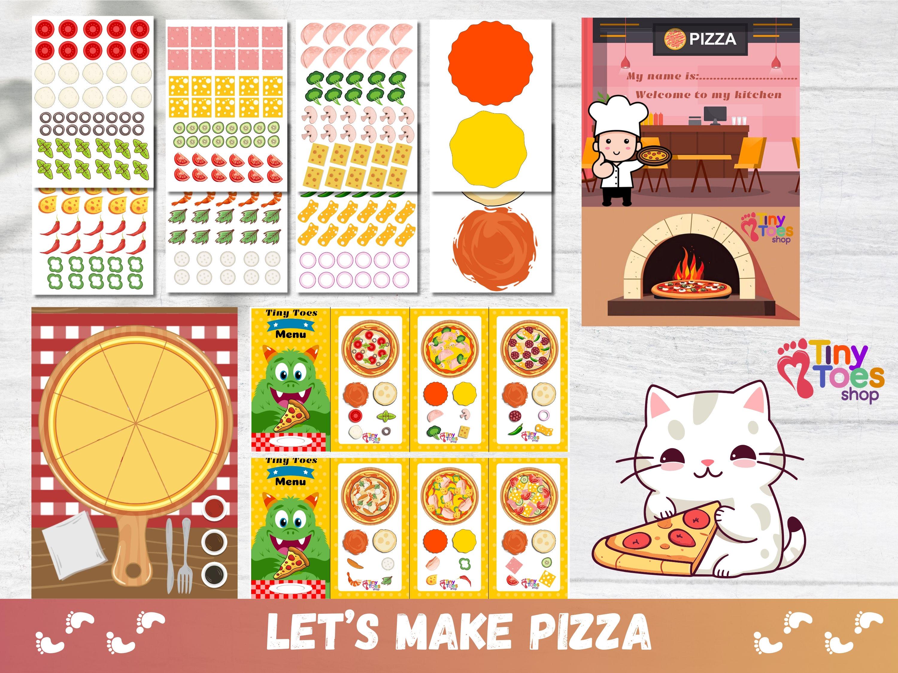 Kids Pizza Making Kit | Printable Pizza Craft | Fun DIY Food Activity ...