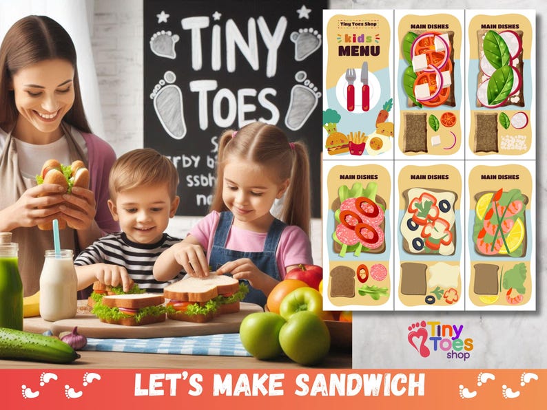 Printable Sandwich Making Activity for Kids | DIY Food Play for ...