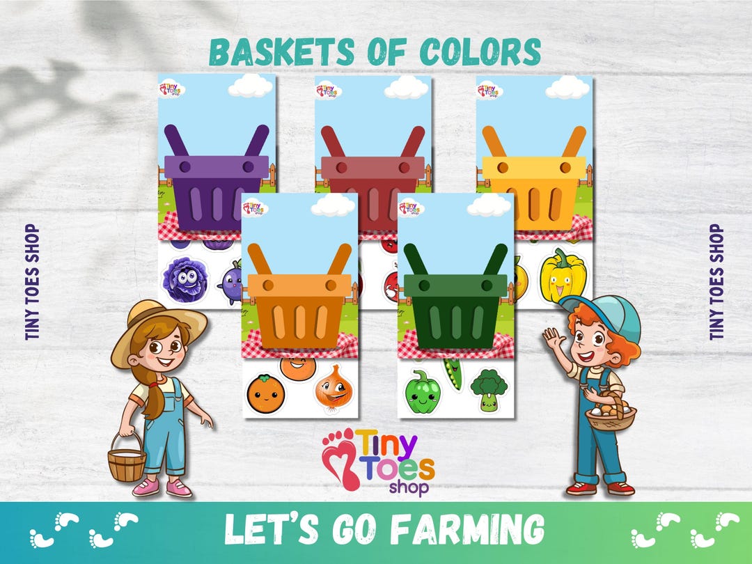 Fruit & Veggie Color Sorting Activity: Preschool Learning (PDF) - Etsy