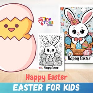 Easter Coloring Pages Bundle for Kids & Adults Instant Download PDF ...