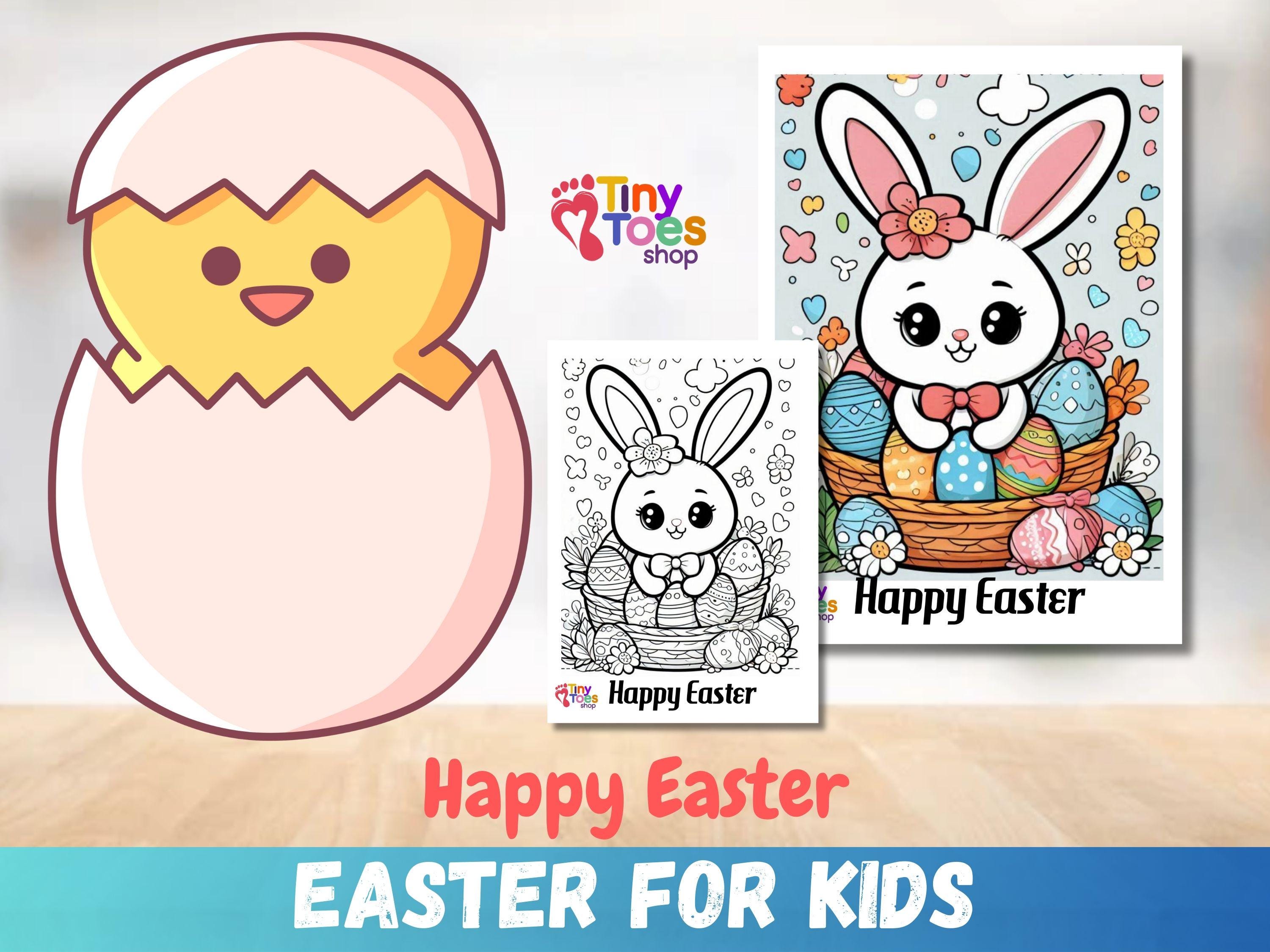 Easter Coloring Pages Bundle for Kids & Adults Instant Download PDF ...