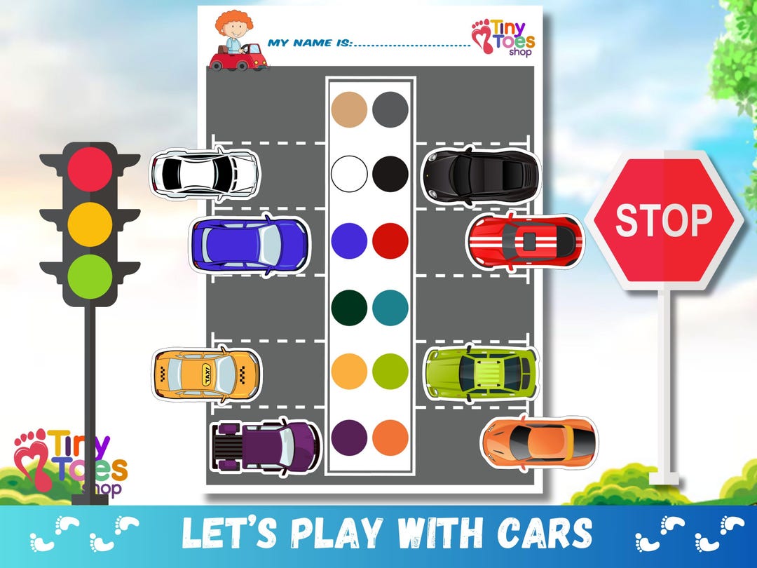 Printable Car Activities for Kids - Matching, Puzzle, Parking, and ...
