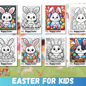 Easter Coloring Pages Bundle for Kids & Adults Instant Download PDF ...