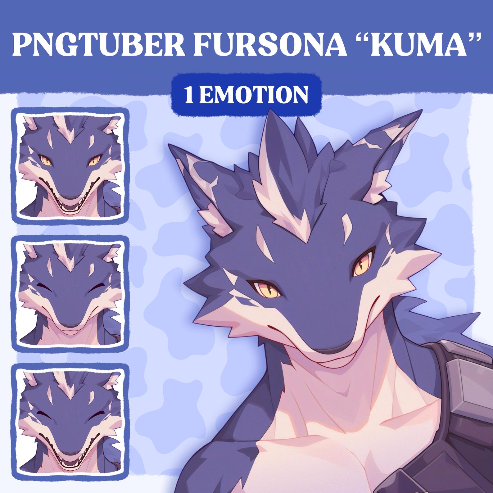 Cute Pngtuber Model | Male Fursona PNG Tuber Premade Model | Adoptable ...
