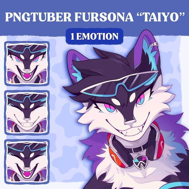 Cute Pngtuber Model | Male Fursona PNG Tuber Premade Model | Adoptable ...