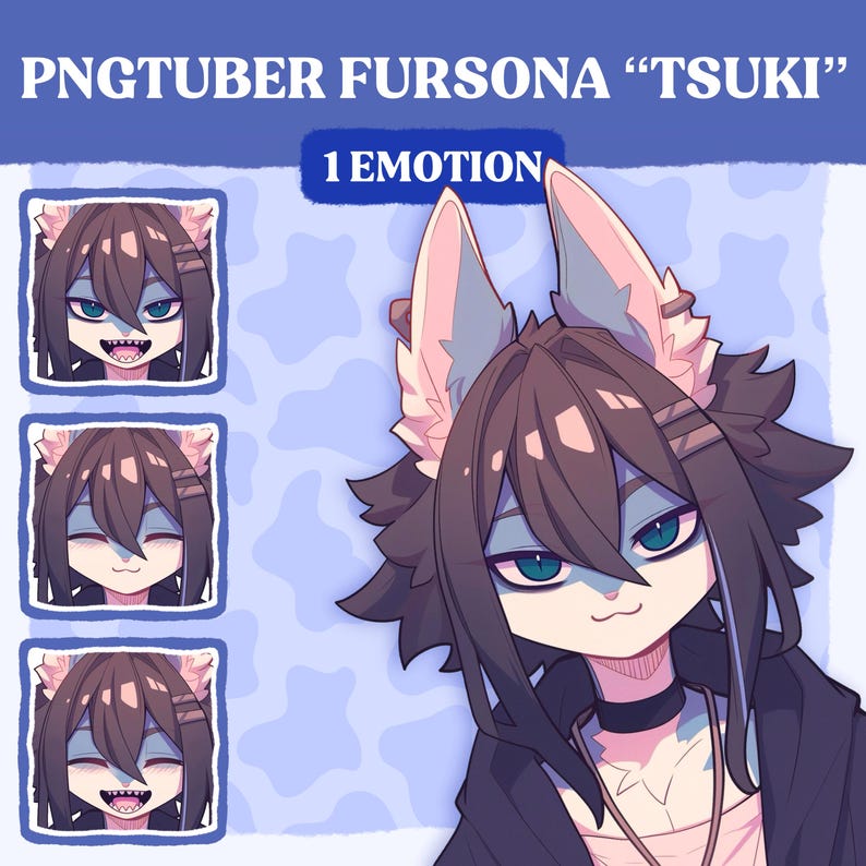 Cute Pngtuber Model | Male Fursona PNG Tuber Premade Model | Adoptable ...