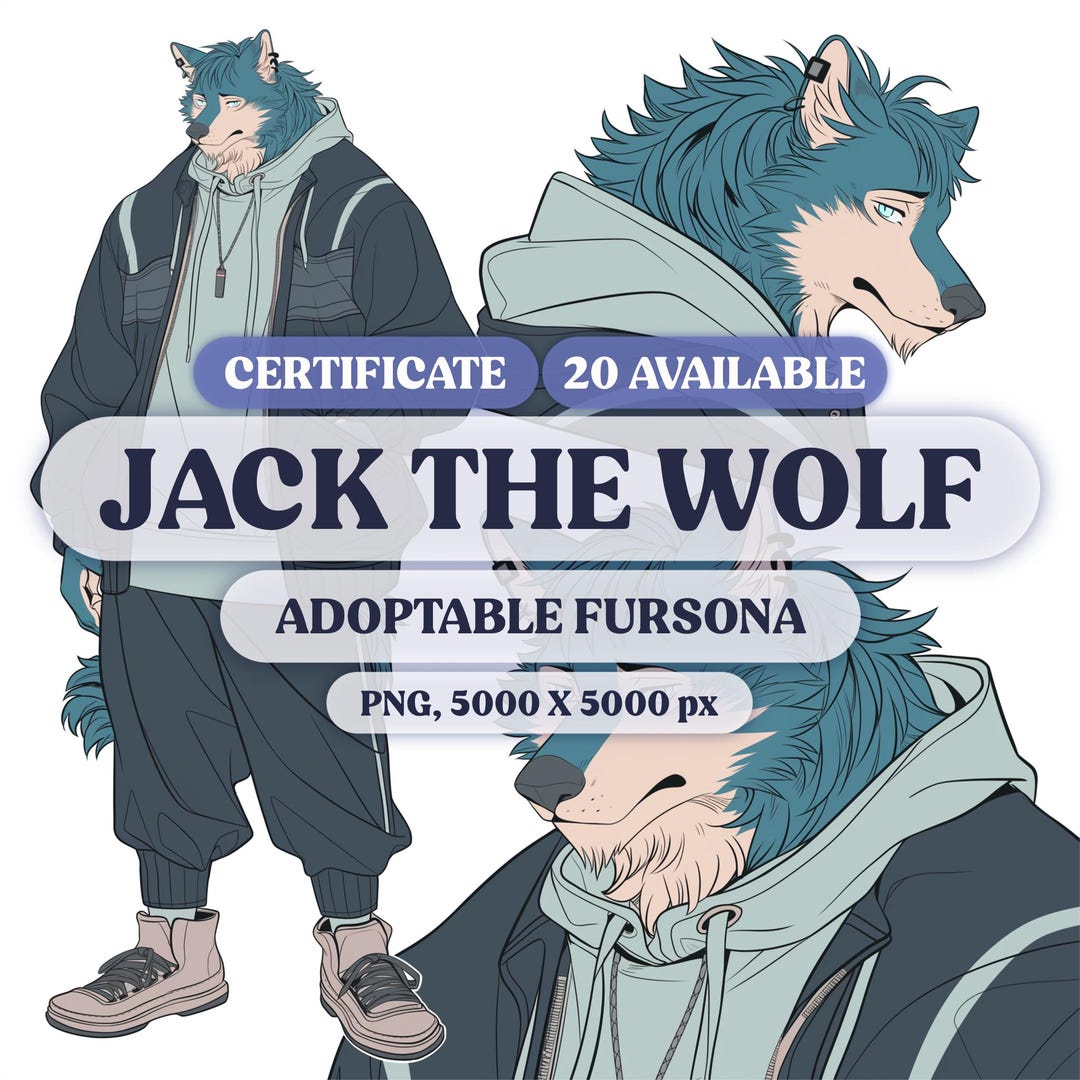 Adoptable Character | Male Fursona Reference Sheet | Furry Character ...