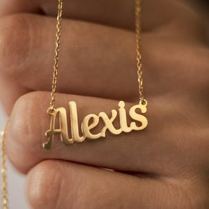 Personalized 14K Gold Name Necklace, Custom Name Necklace, Personalized ...