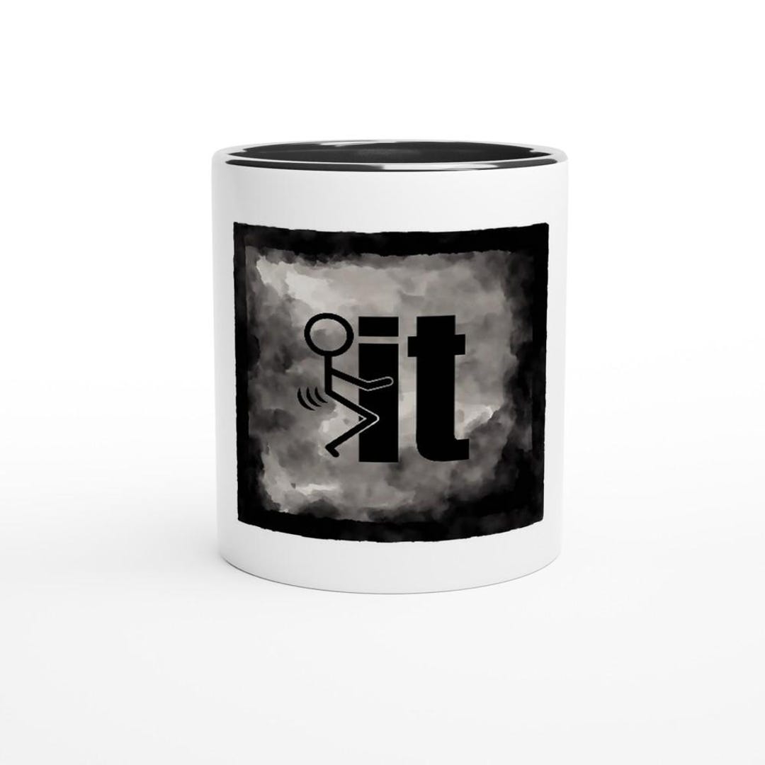 F It White 11oz Ceramic Mug With Color Inside - Etsy