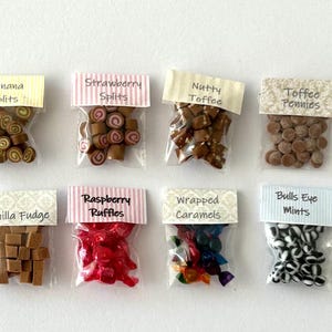 1:12th Scale Dollhouse Miniature Candy Bags of Sweets - Etsy
