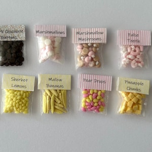 1:12th Scale Dollhouse Miniature Candy Bags of Sweets - Etsy