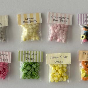 1:12th Scale Dollhouse Miniature Candy Bags of Sweets - Etsy