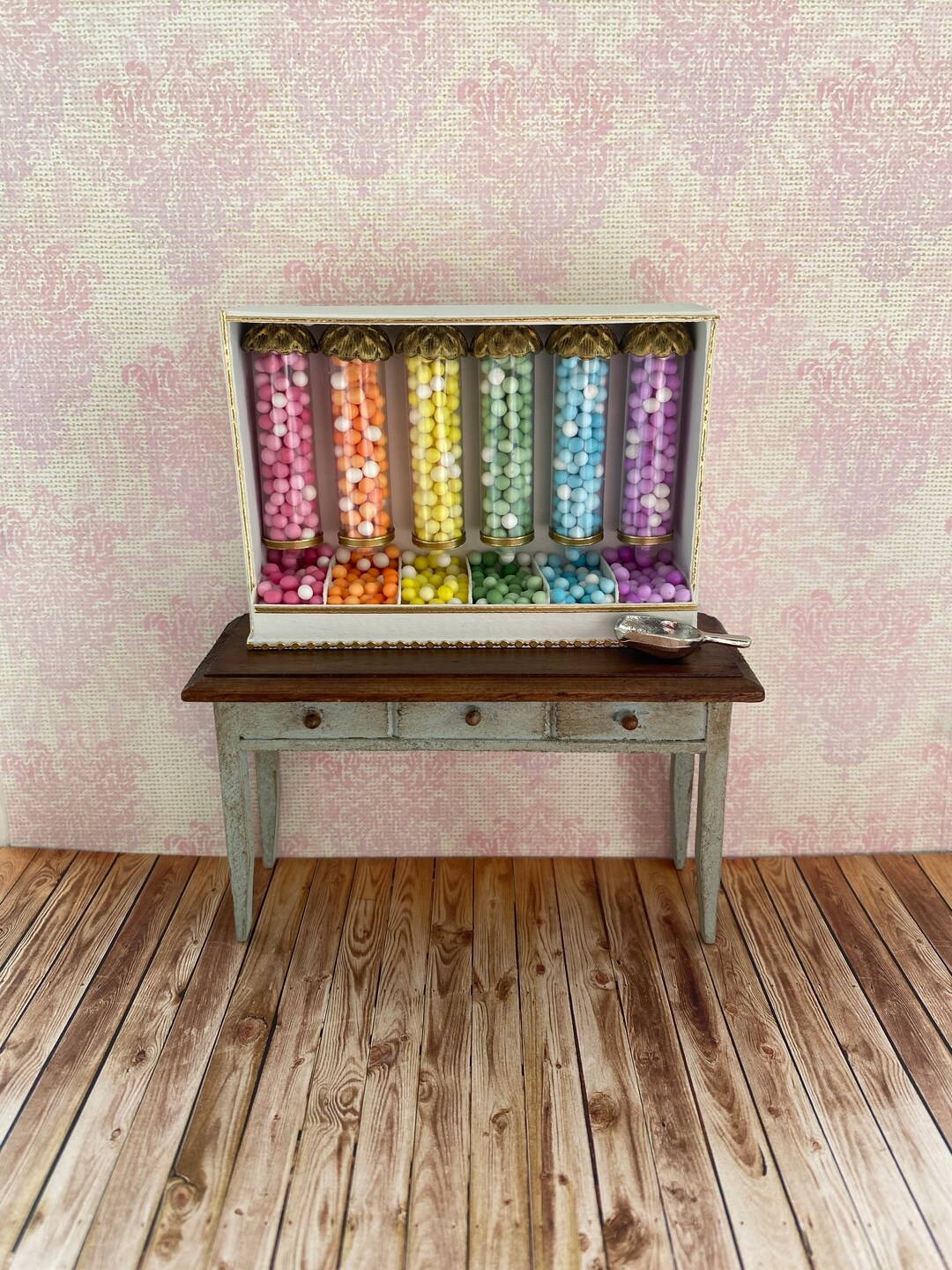 1:12th Scale Dollhouse Shop Gum Ball Bubble Gum Display Dispenser With ...