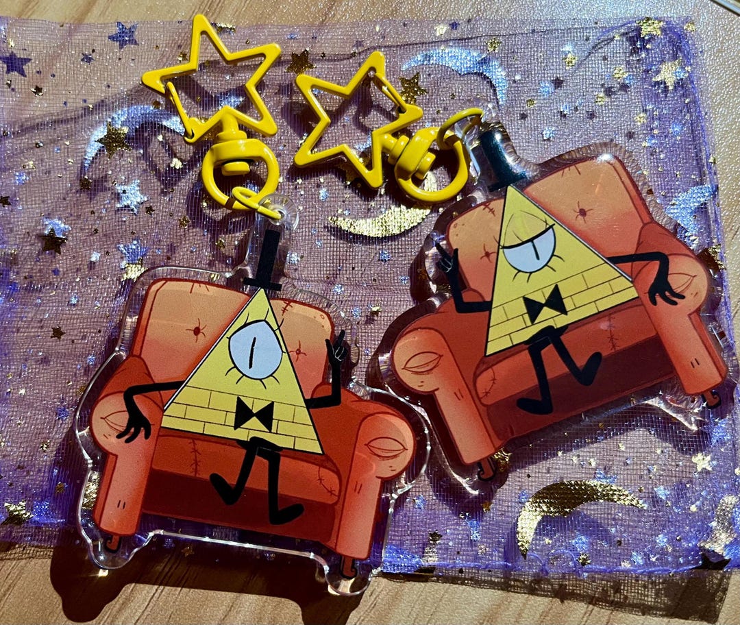 Bill Cipher Keychain - Etsy