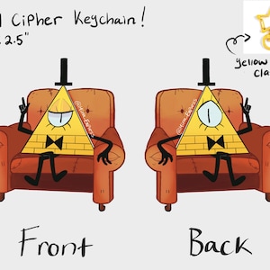 Bill Cipher Keychain - Etsy
