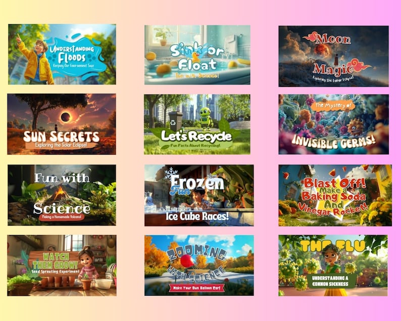 1000 Fully Editable Pages, Interactive Kids Video Stories, Ready-to-use ...